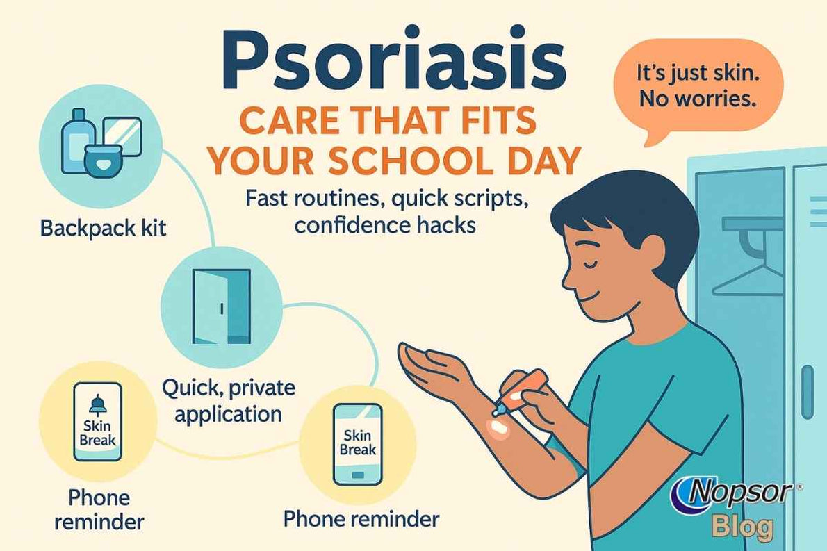 Discreet Psoriasis Care at School and Social Tips for Teens - Nopsor USA